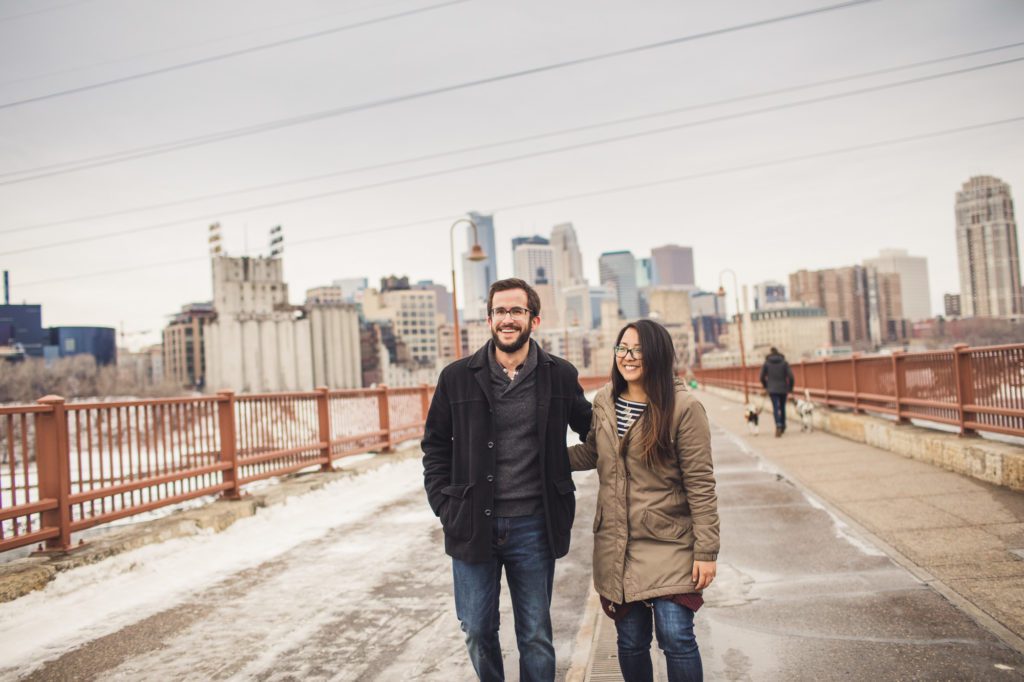 Amy + Ethan // Engaged // Stone Arch Bridge Mpls, MN