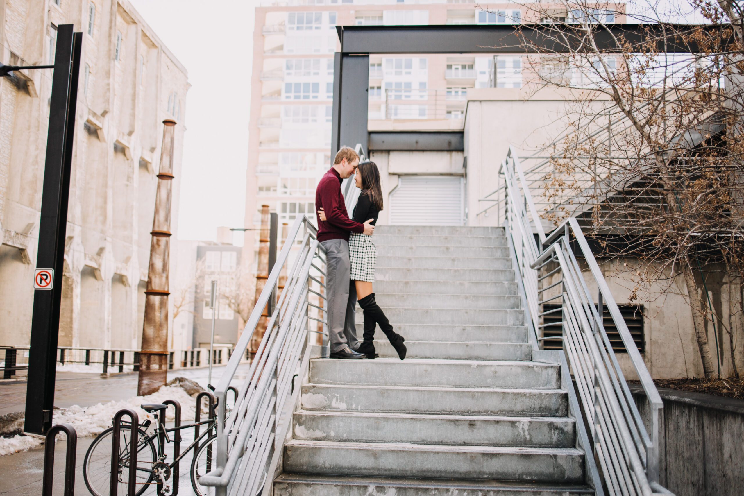 Andree + Tyler : Engaged : St Anthony Main - Minneapolis
